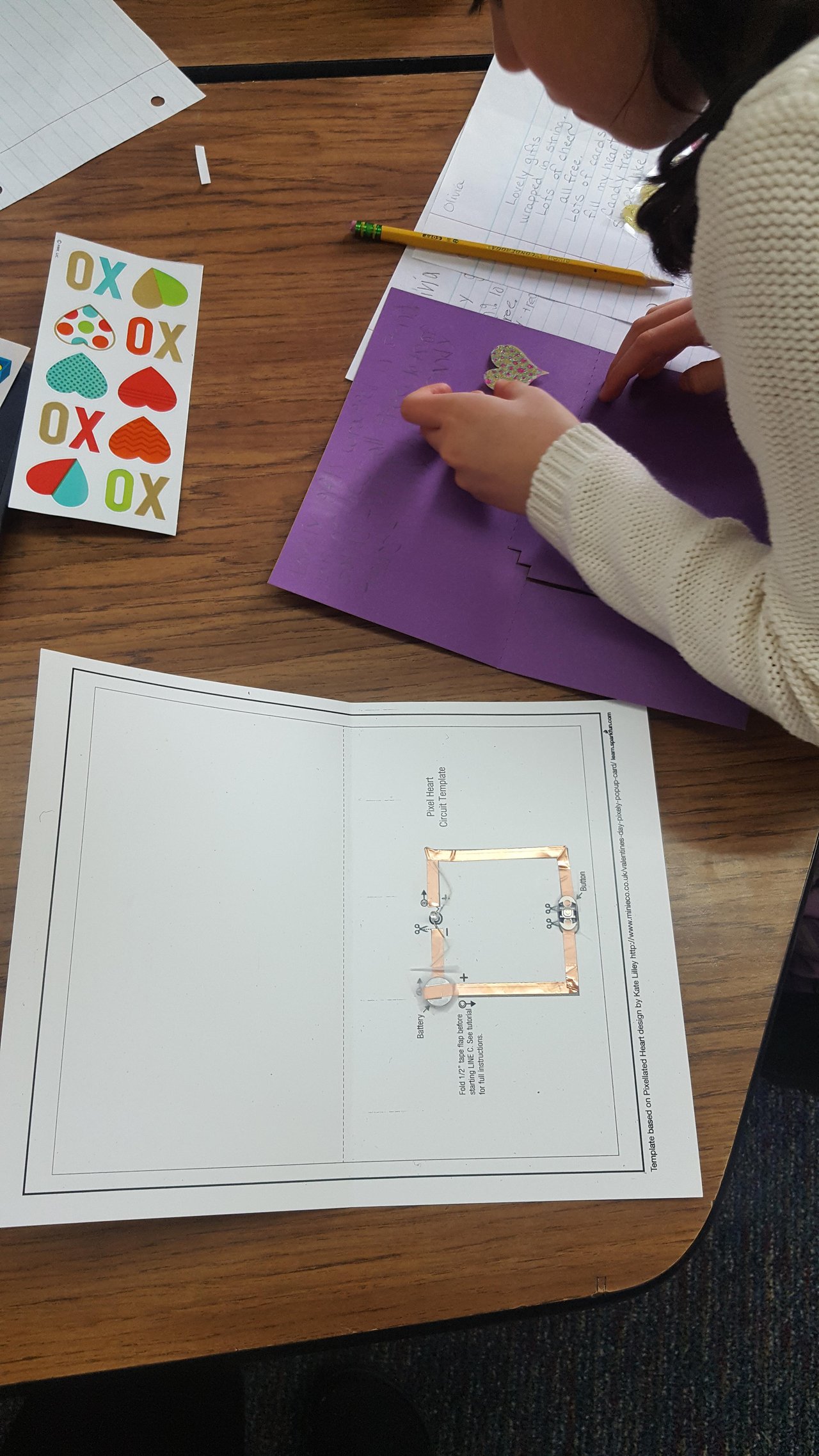 Paper Circuits Workshop in a First Grade Classroom
