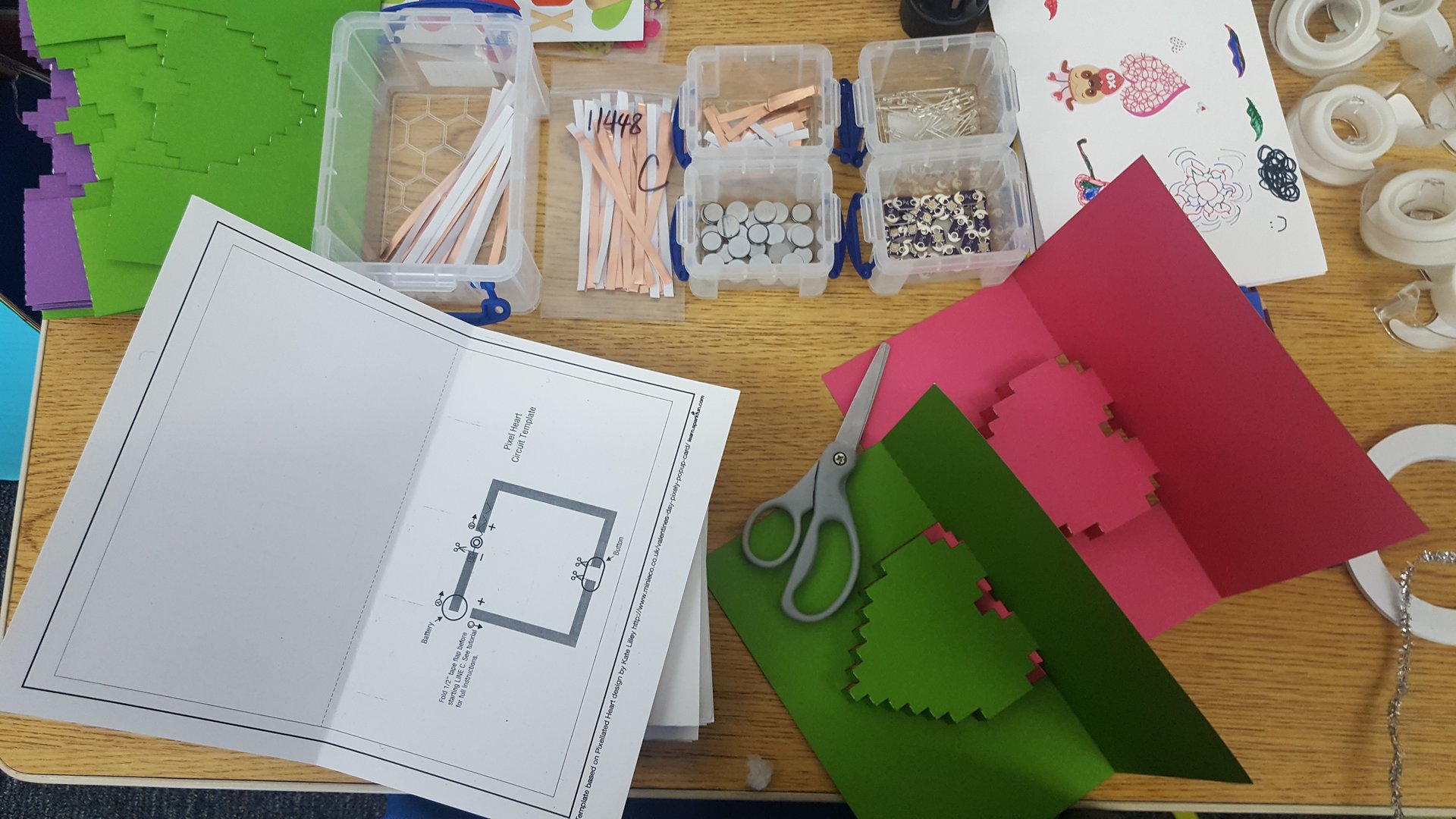Paper Circuits Workshop in a First Grade Classroom